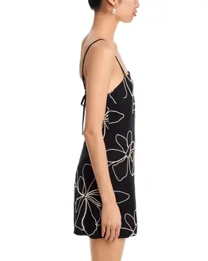 Moon River Spaghetti Strap Floral Mini Dress