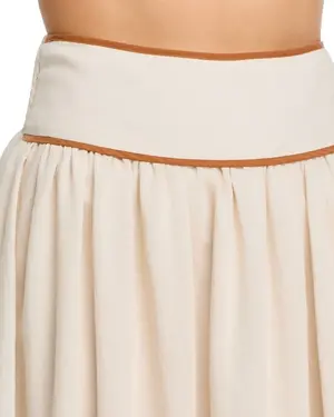Moon River Floral Print Midi Skirt