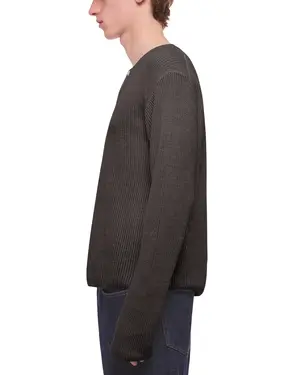 Helmut Lang Textured Henley - Black