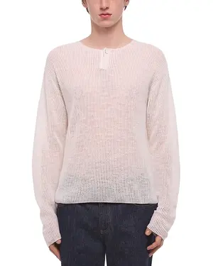 Helmut Lang Textured Henley - White