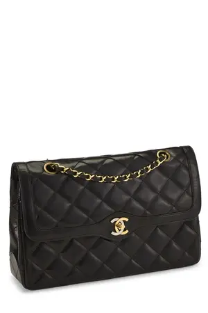 Chanel Quilted Lambskin Paris Limited Double Flap Shoulder Bag