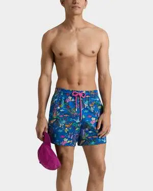 Vilebrequin Stretch Short Swim Trunks Aquarium - Blue
