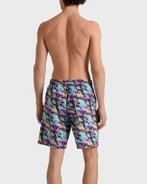 Vilebrequin Long Stretch Swim Trunks Whales Offset Swimwear Okorise