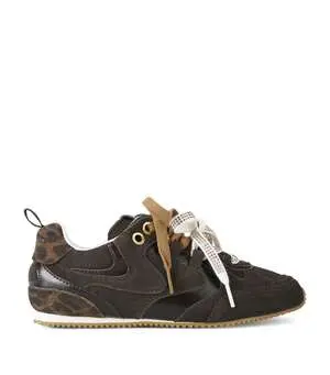 Kurt Geiger Suede Slim Runner Sneakers - Brown