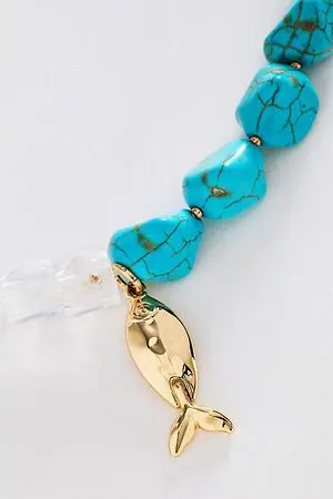 Anthropologie Beaded Icon Necklace