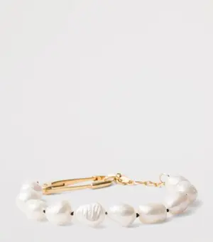 Prada Pearl Safety Pin Bracelet