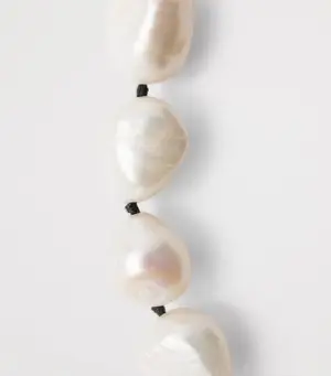 Prada Pearl Safety Pin Necklace