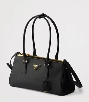 Prada Medium Leather Galleria Top-handle Bag - Black