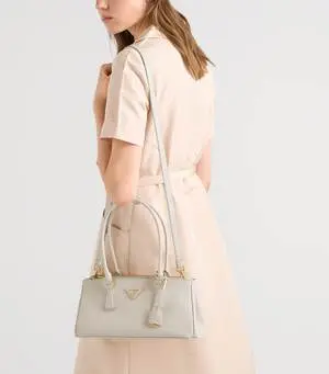 Prada Medium Leather Galleria Top-handle Bag - Neutral