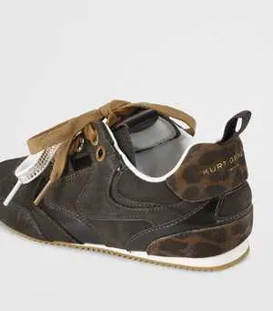 Kurt Geiger Suede Slim Runner Sneakers With Embellished Laces