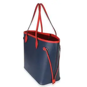 LOUIS VUITTON Epi Leather Neverfull Mm Tote Bag With Pochette - Blue