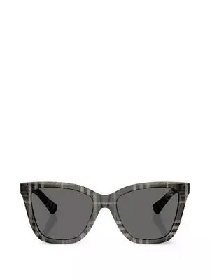 Burberry Checked Square-frame Sunglasses