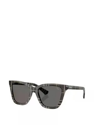 Burberry Checked Square-frame Sunglasses