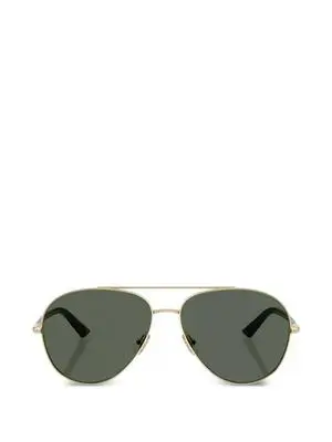 JIMMY CHOO Astor Pilot-frame Sunglasses - Gold