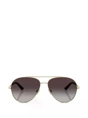 JIMMY CHOO Astor Pilot-frame Sunglasses - Gold