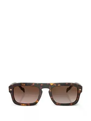 VOGUE EYEWEAR Tortoiseshell Effect Rectangle Frame Sunglasses - Brown