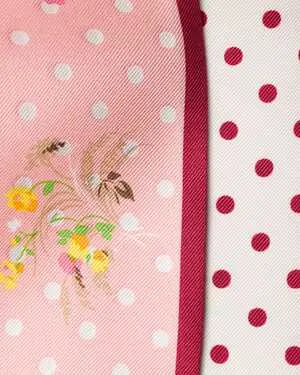 Prada Printed Silk Twill Skinny Scarf - Pink