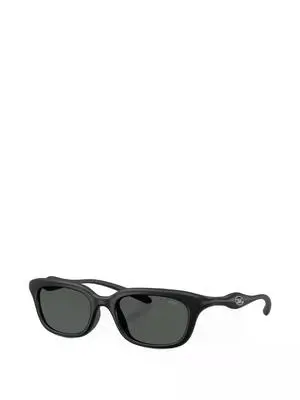 DIESEL® Rectangle Frame Sunglasses With Logo Plaque