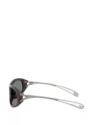 DIESEL® Tortoiseshell Effect Rectangle Frame Sunglasses