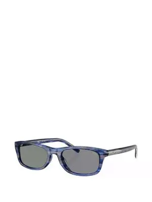 DIESEL® Rectangle Frame Sunglasses - Blue