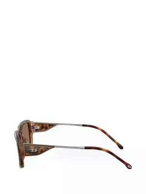 DIESEL® Rectangle Frame Sunglasses - Brown