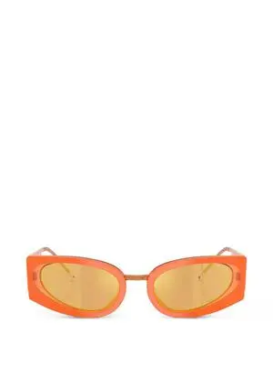 DIESEL® Geometric Frame Sunglasses - Orange
