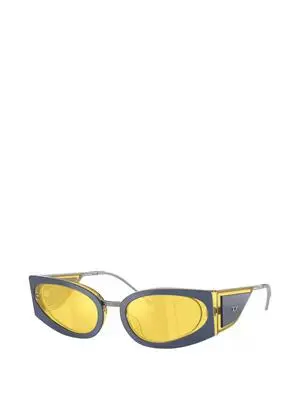 DIESEL® Geometric Frame Sunglasses - Blue