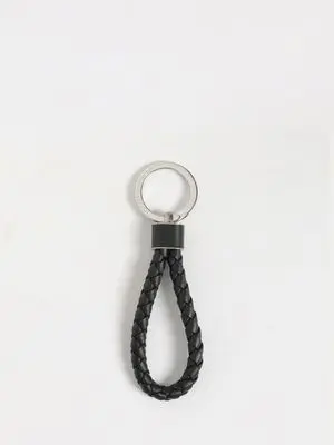 Bottega Veneta Braided Leather Keyring - Black