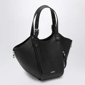 Loewe Calfskin Leather Hammock Flip Bag - Black