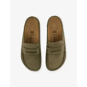 BIRKENSTOCK Naples Suede Clogs - Thyme