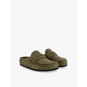 BIRKENSTOCK Naples Suede Clogs - Thyme