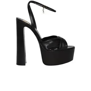 Saint Laurent Platform Sandals With Ankle Strap