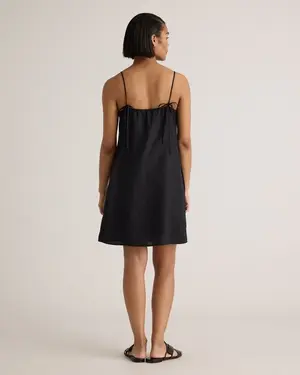 Quince 100% European Linen Spaghetti Strap Mini Dress