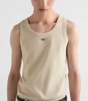 Prada Cotton Triangle Tank Top