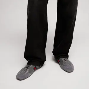 Gucci S Flex Sneaker In Suede - Grey