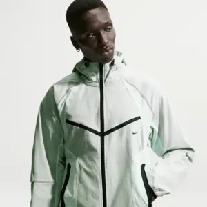 Nike Tech Dri-fit Woven Full-zip Color-block Windrunner Jacket - Grey