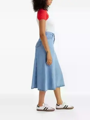 LEVI'S Panelled Denim Midi Skirt