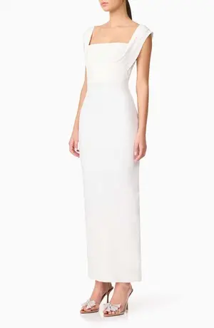 ELLIATT Fiona Square Neck Column Gown
