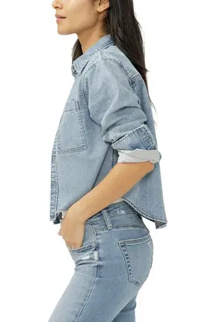SILVER JEANS CO. Lightweight Knit Denim Shirt