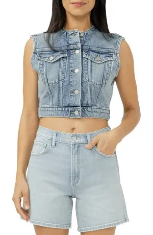 SILVER JEANS CO. Cropped Denim Vest - Wanderlust