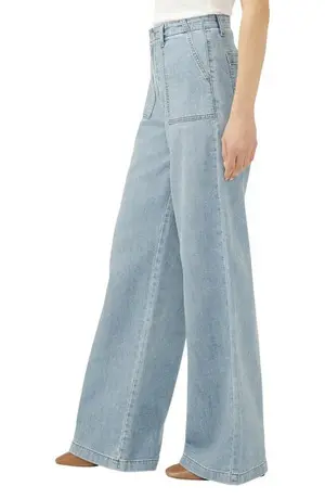SILVER JEANS CO. Lightweight Wide Leg Knit Denim Pants
