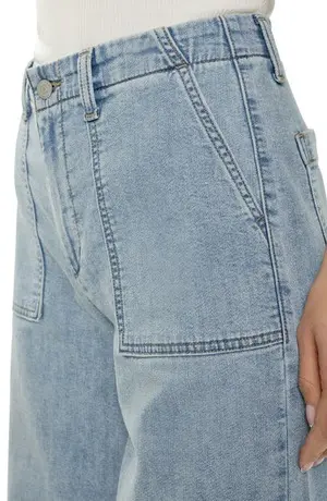 SILVER JEANS CO. Lightweight Wide Leg Knit Denim Pants