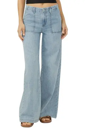 SILVER JEANS CO. Lightweight Wide Leg Knit Denim Pants