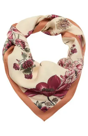 Mango Floral Print Scarf - Ecru