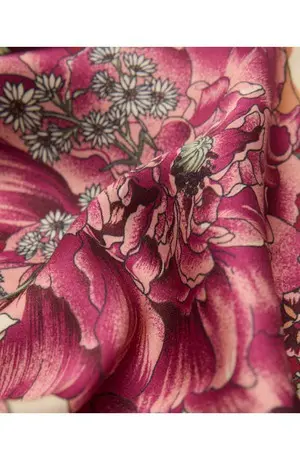 Mango Floral Print Scarf - Maroon