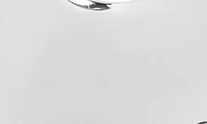 Nordstrom Organic Open Frontal Hoop Earrings - Silver