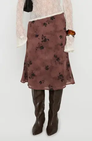 Princess Polly Floral Midi Skirt