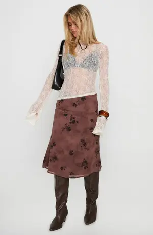 Princess Polly Floral Midi Skirt
