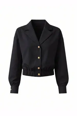 EXQUISE Romina Shawl Collar Jacket - Black