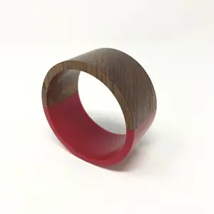 YOUZEY Youzey Two-Tone Wood Statement Bangle